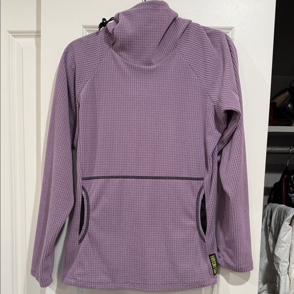 Melanzana | Jackets & Coats | Melanzana Lilac Micro Grid Hoodie | Poshmark